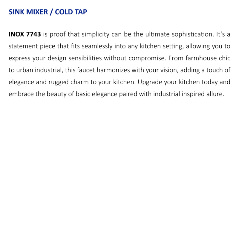 INOX 7743 BK | Best Kitchen & Bath Fittings Supplier - RUBINE